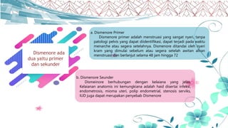 DISMINOREnyeri haid/menstruasi pada wanita.pptx | Free Download