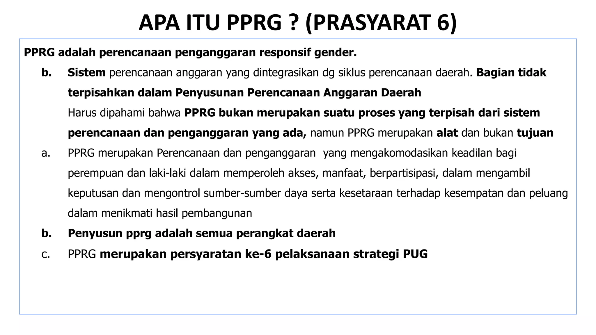Pengarusutamaan Gender (PUG) Dalam Pembangunan | PPTX