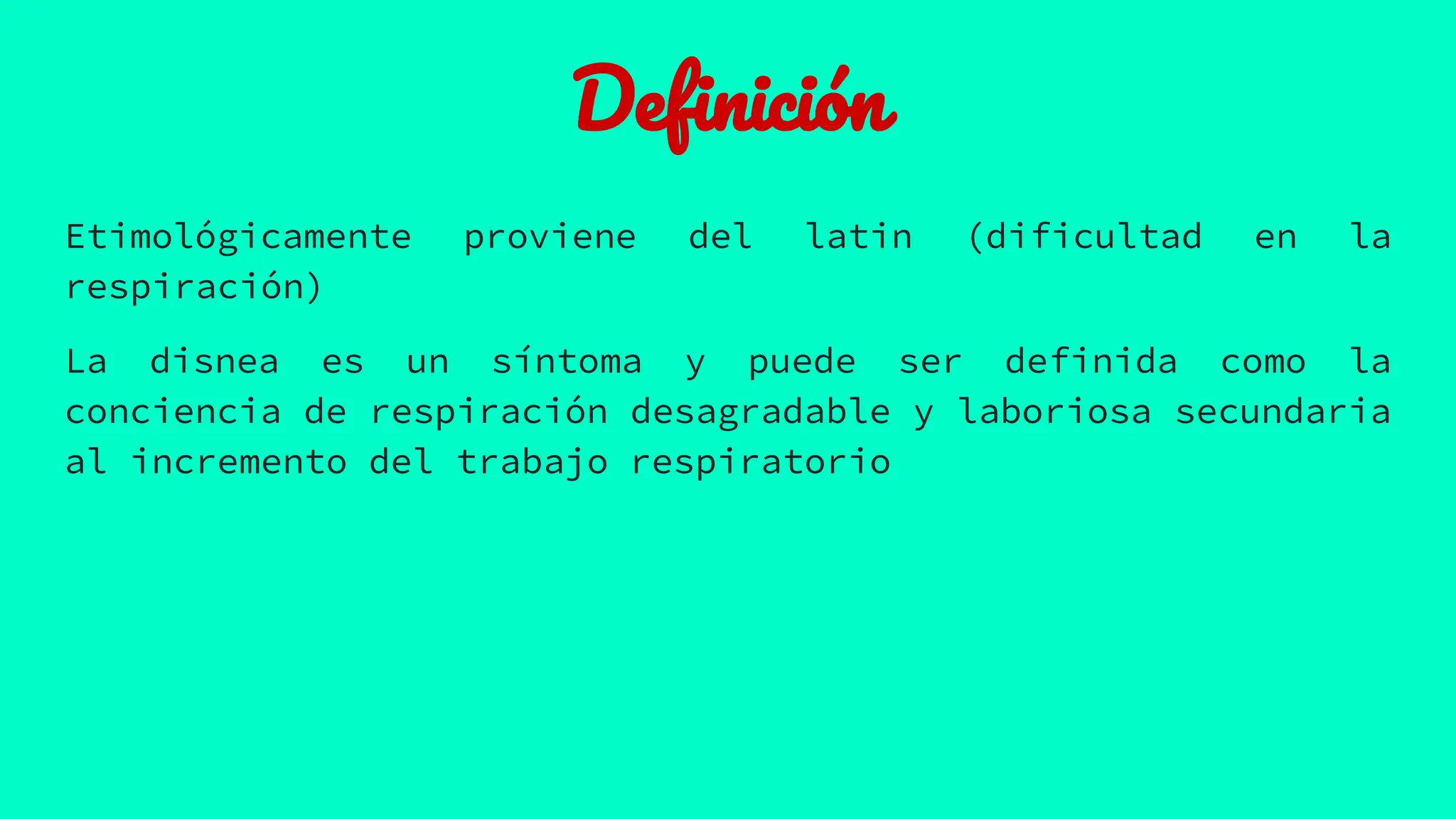 Disnea De Grandes Medianos Elementos Pptx
