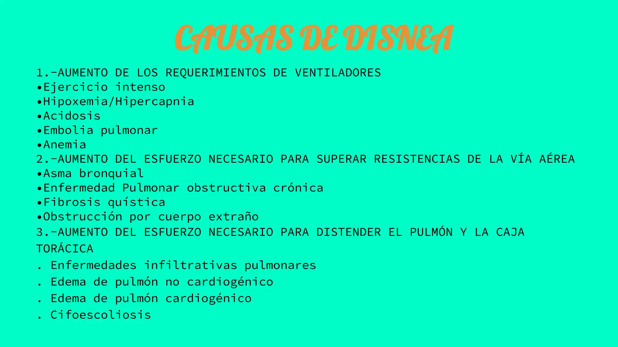 Disnea De Grandes Medianos Elementos Pptx