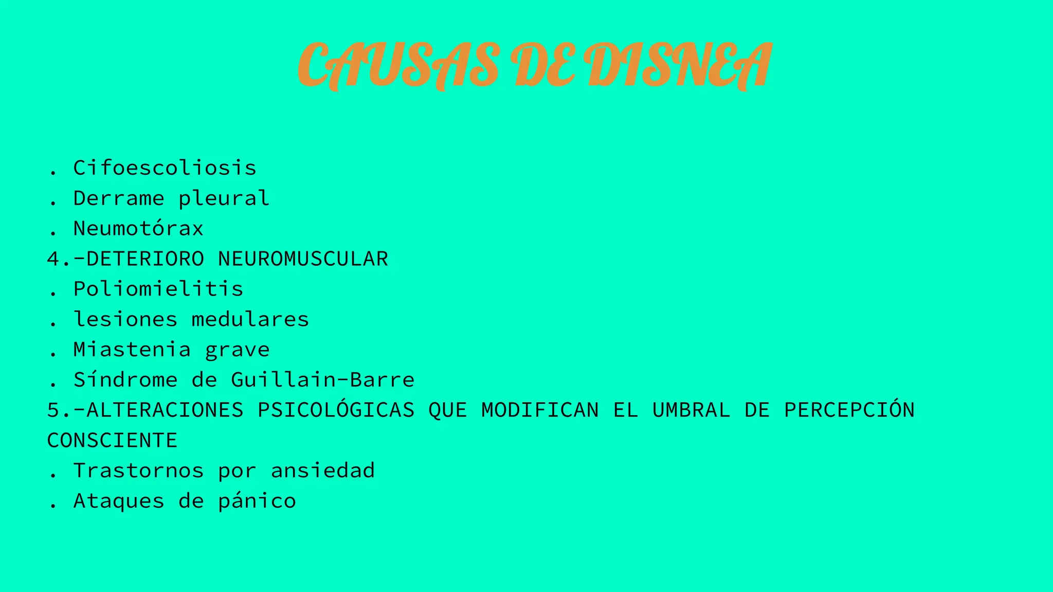 Disnea De Grandes Medianos Elementos Pptx