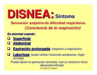 Disnea - Definicion, Clasificacion y algoritmo de estudio | PPT