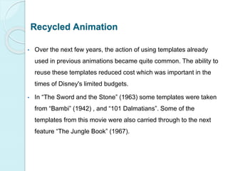 Disney animation throughout their most popular films | PPTX