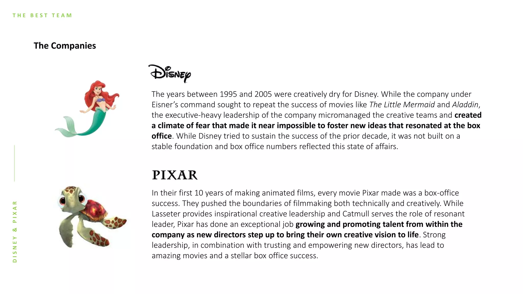 Disney vs. Pixar: A Tale of Creative Leadership | PPTX