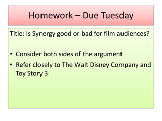 Disney and synergy | PPT