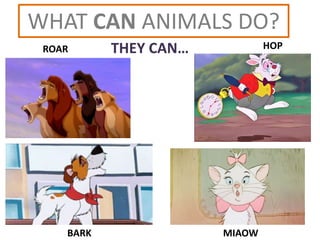 Disney animals actions 1 | PPTX