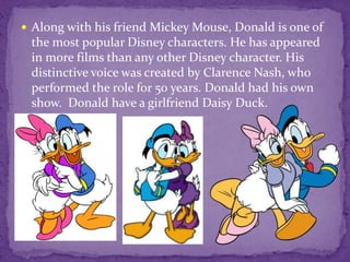 Disney cartoon characters. | PPTX