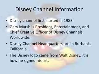 Disney channel | PPTX | Home Entertainment Systems | Consumer Electronics