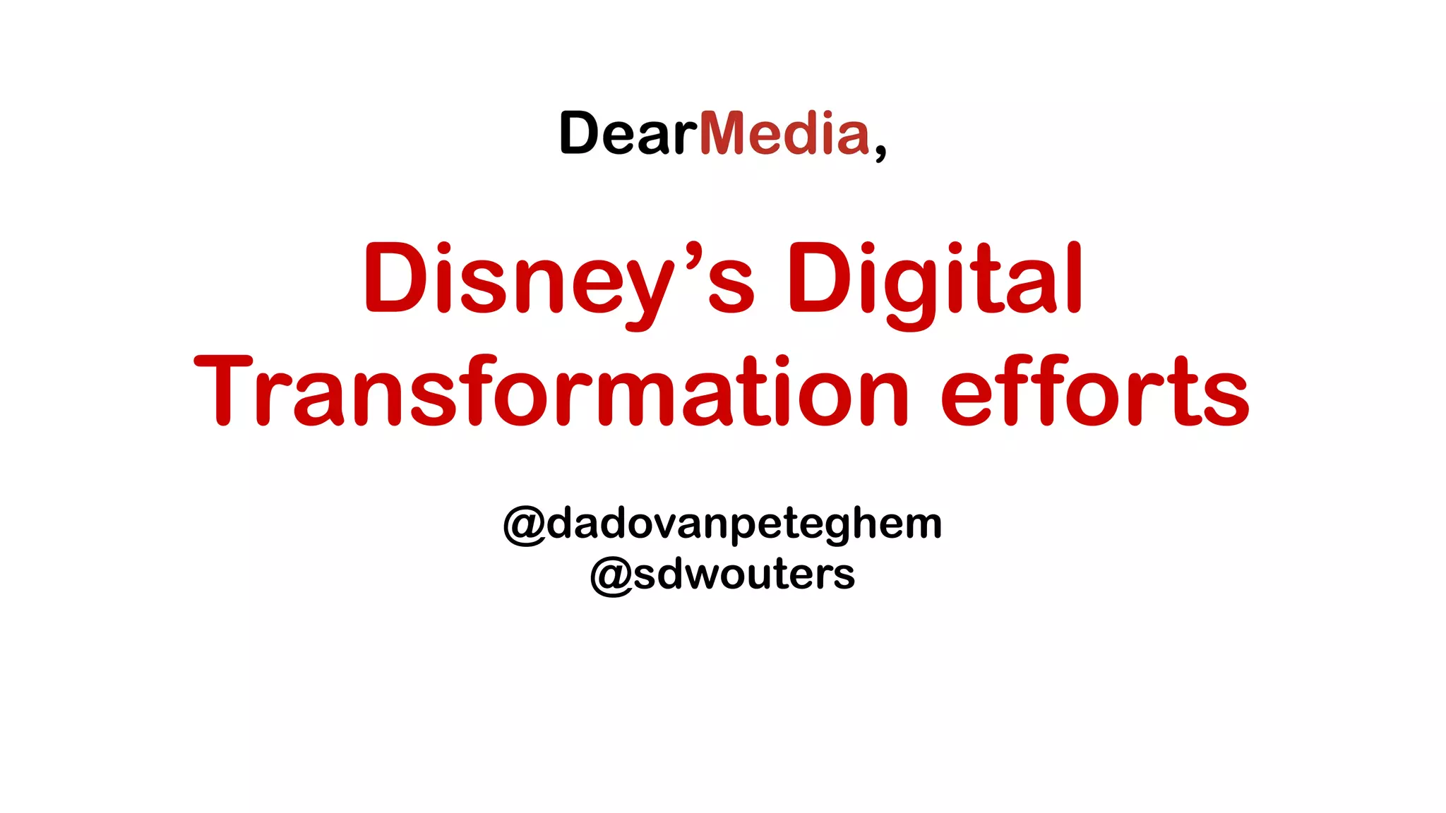How Disney is putting its magic in Digital Transformation | PDF