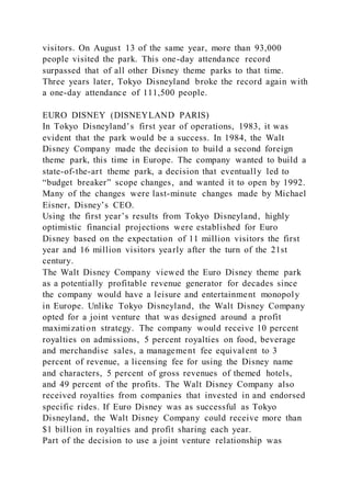 Disney (D) The Globalization of DisneylandIn the late 1970s, th | PDF