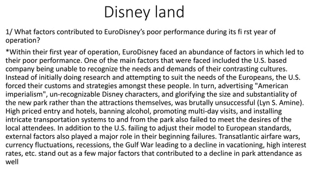 Disney land case study | PPTX