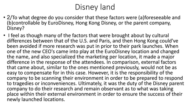 Disney land case study | PPTX