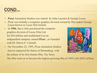 Disney and Pixar | PPTX