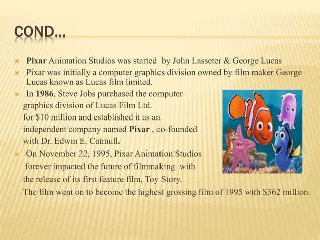 Disney and Pixar | PPTX