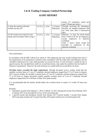 Disney Official Audit Report Issued by Intertek march-14-2017 | PDF