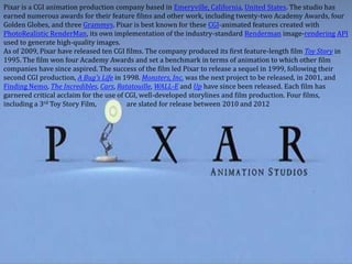Disney Pixar | PPTX