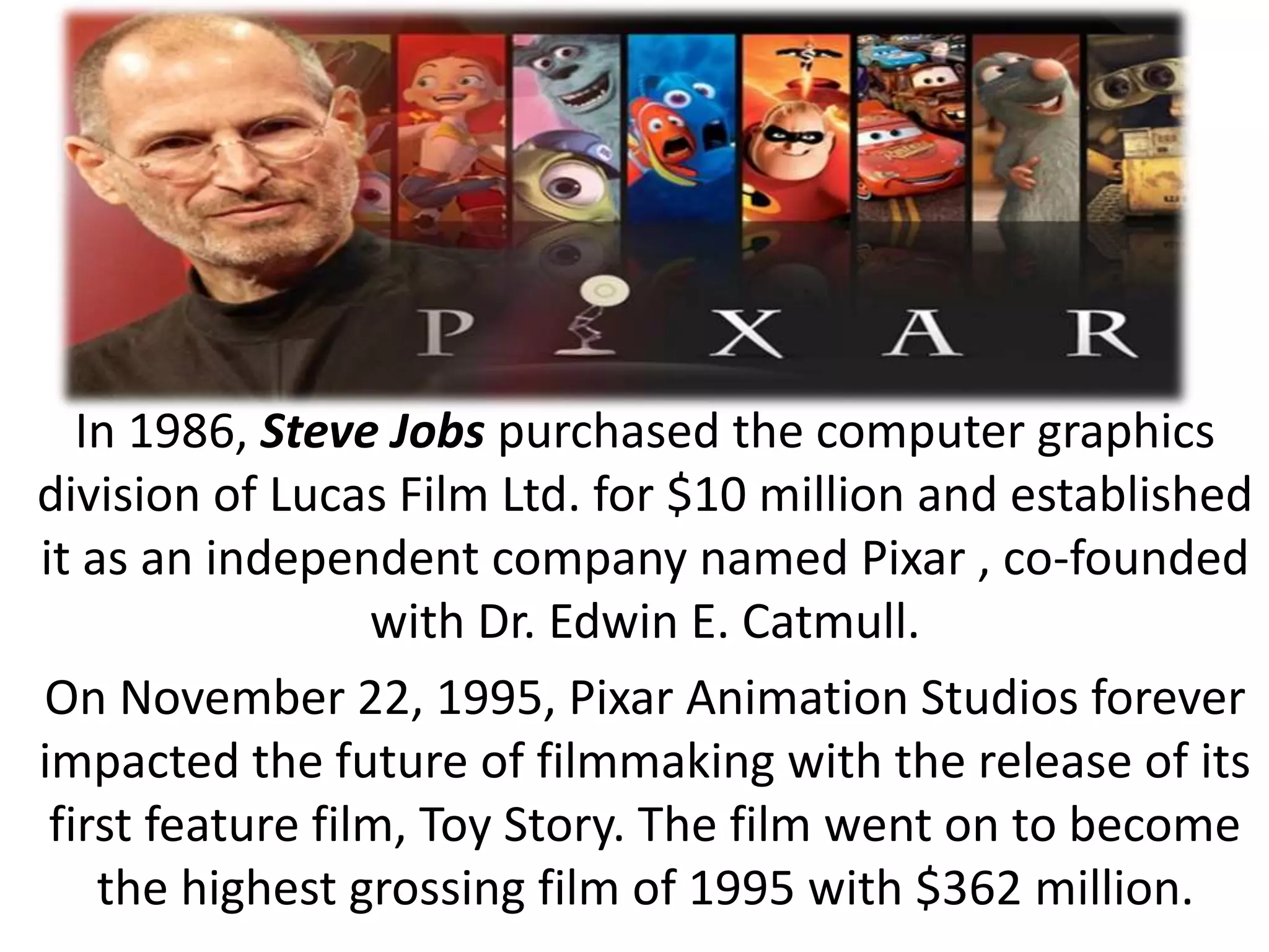 Disney & pixar merger | PPTX