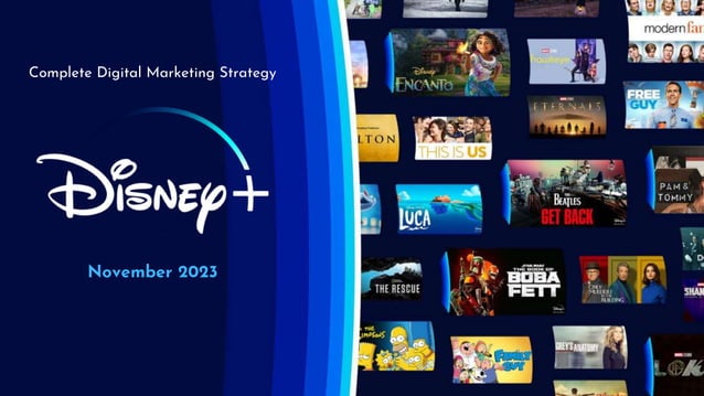 A complete digital marketing strategy presentation for Disney+. | PPT