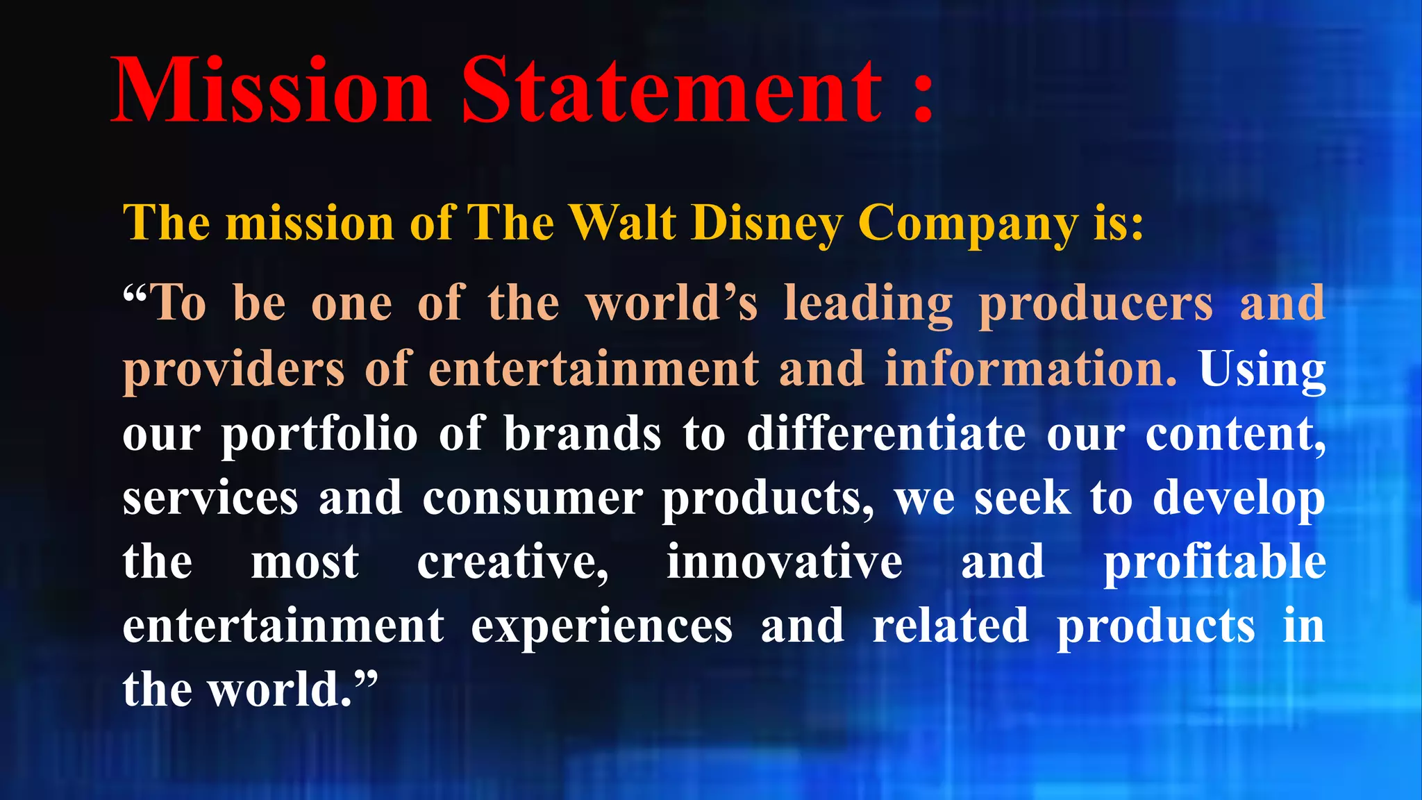 The Walt Disney Company culture | PPT