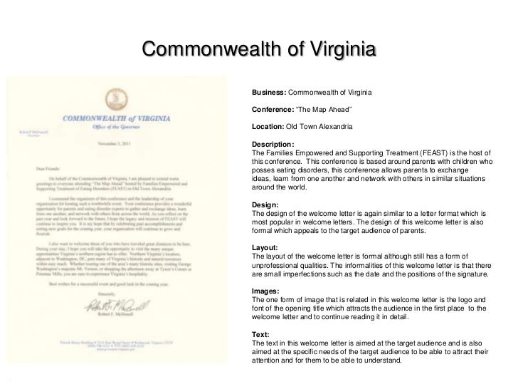 Sample Conference Welcome Letter