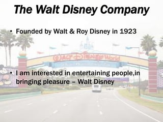 Disney's success story and consumer analysis | PPT