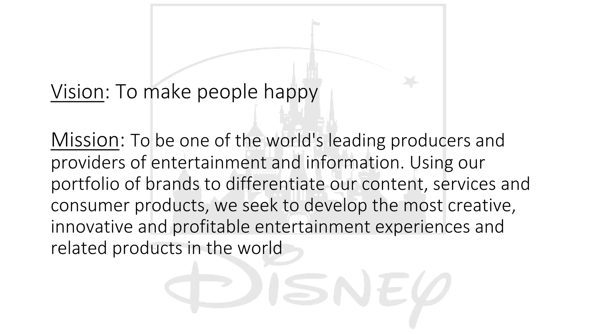 Disney Strategy Mergers & Acquisitions | PPT