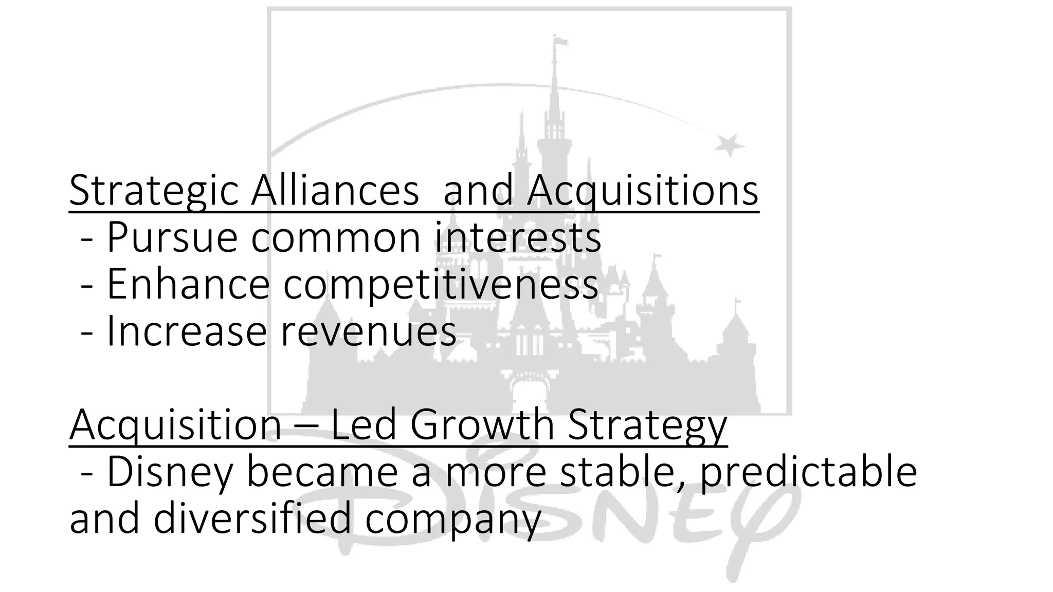 Disney Strategy Mergers & Acquisitions | PPT