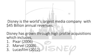 Disney Strategy Mergers & Acquisitions | PPT