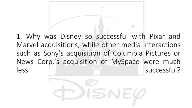 Disney Strategy Mergers & Acquisitions | PPT
