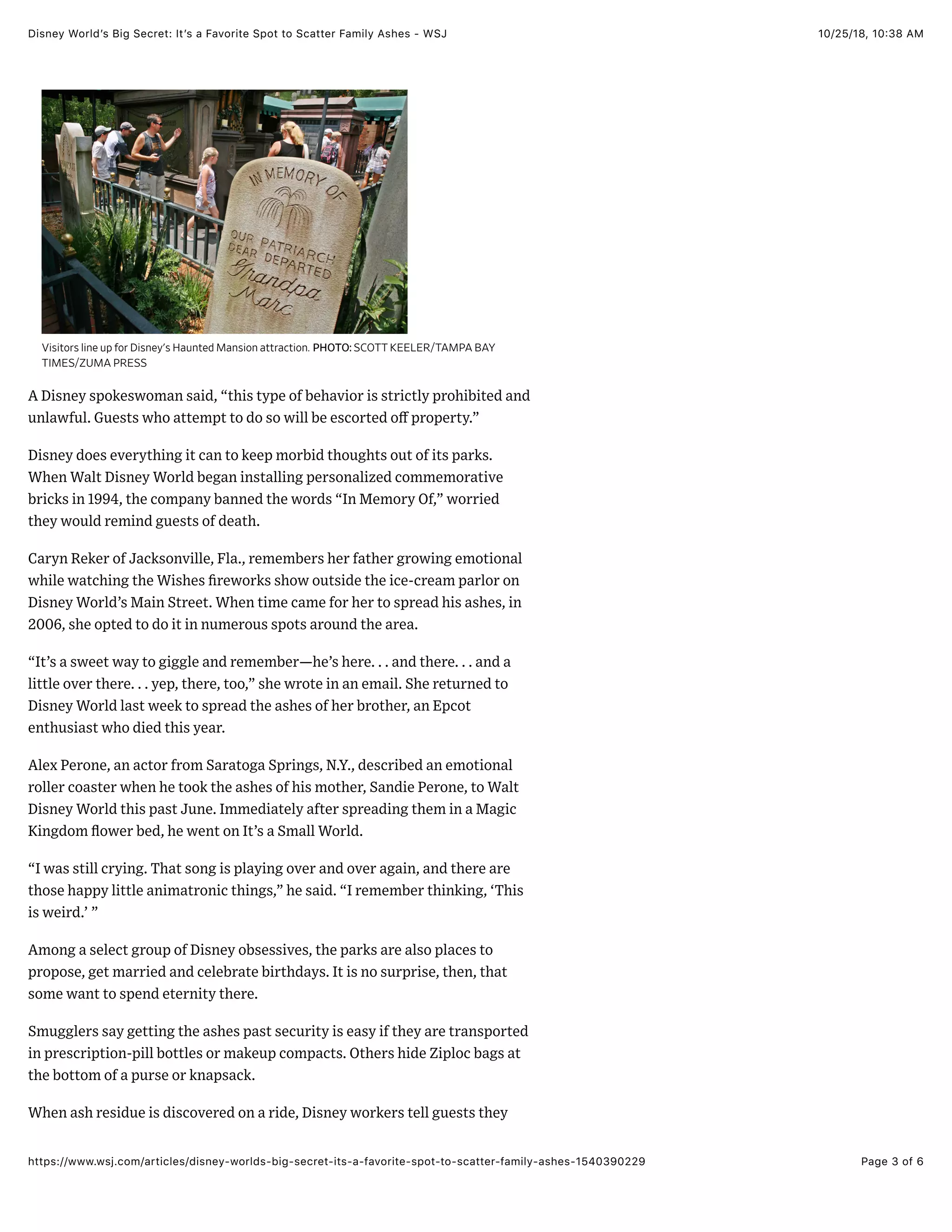 Disney World’s Big Secret: It’s a Favorite Spot to Scatter Family Ashes ...