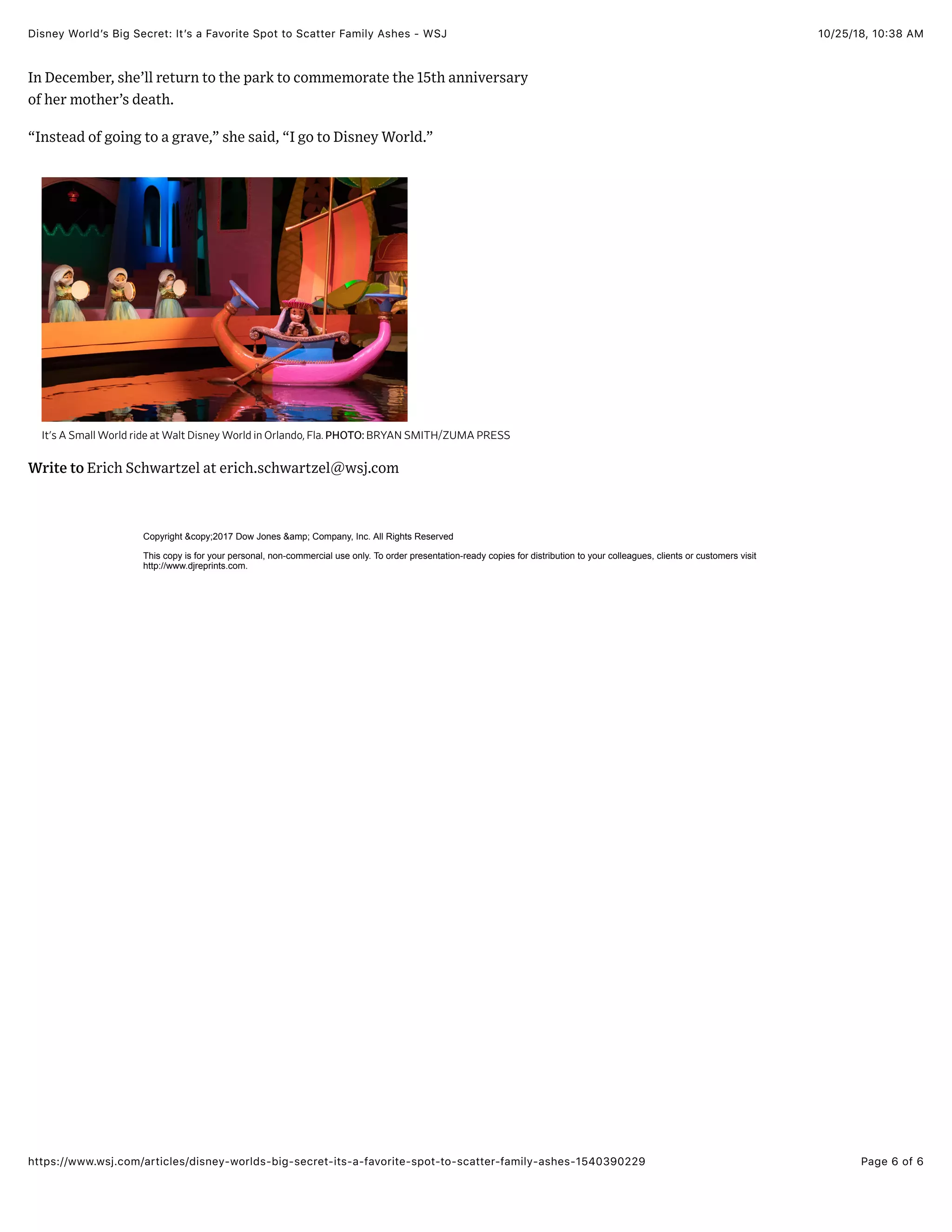 Disney World’s Big Secret: It’s a Favorite Spot to Scatter Family Ashes ...