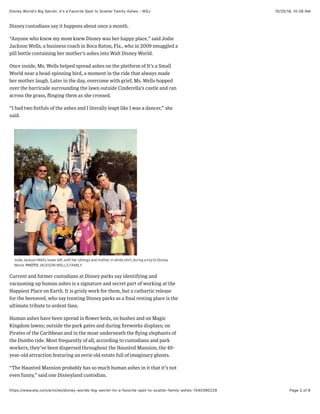 Disney World’s Big Secret: It’s a Favorite Spot to Scatter Family Ashes ...