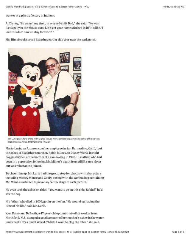 Disney World’s Big Secret: It’s a Favorite Spot to Scatter Family Ashes ...
