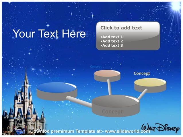 Disney world PowerPoint Template | PPTX | Desktop Publishing | Computer ...