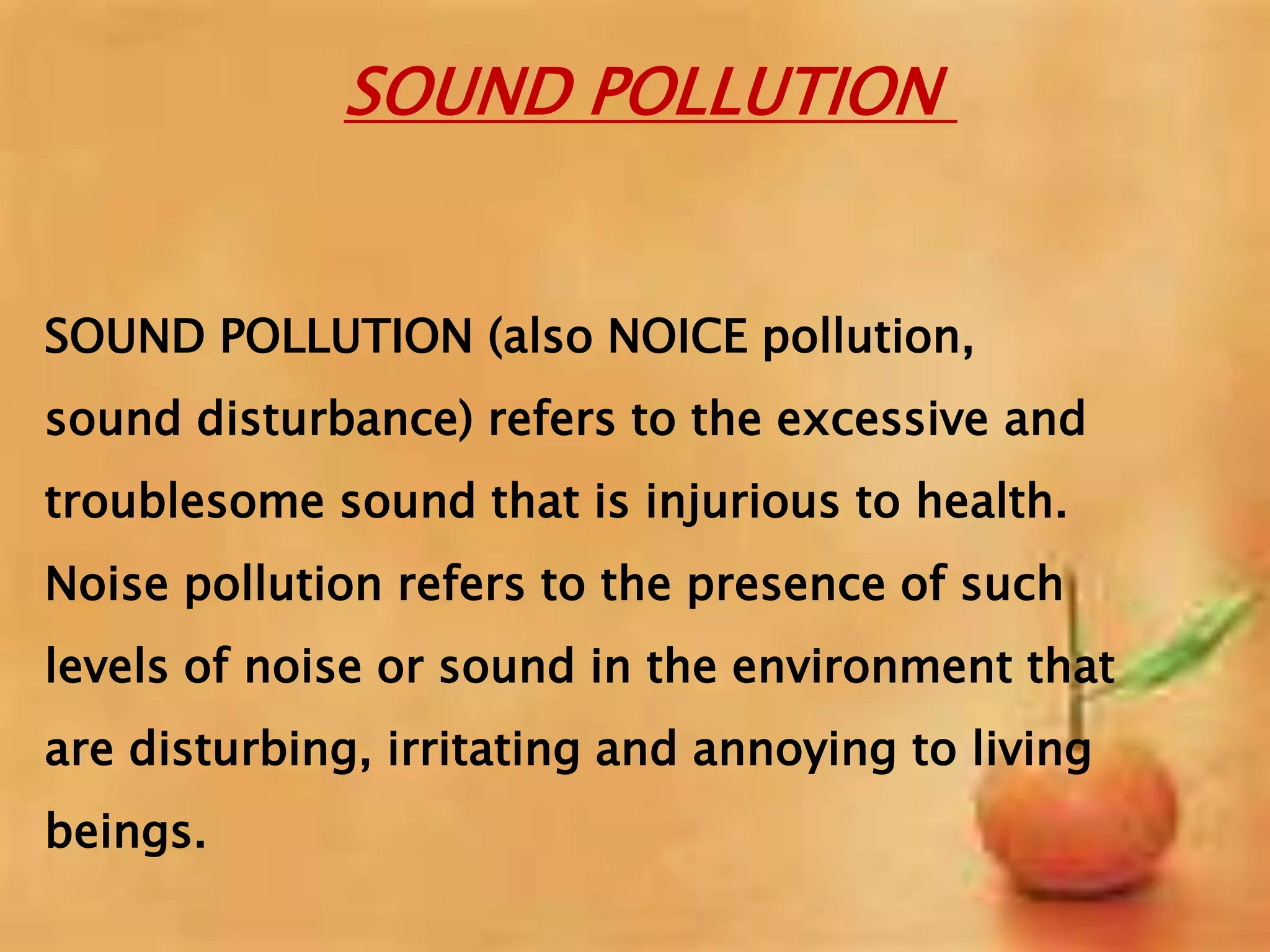 simple presentation of noise and radioactive pollution | PPTX