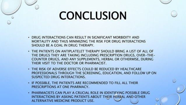 Drug Interactions of ADP receptor Blockers (Antiplatelets) | PPTX