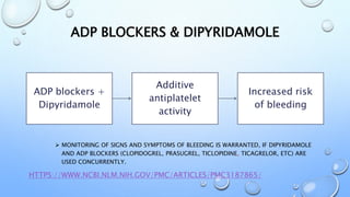 Drug Interactions of ADP receptor Blockers (Antiplatelets) | PPTX