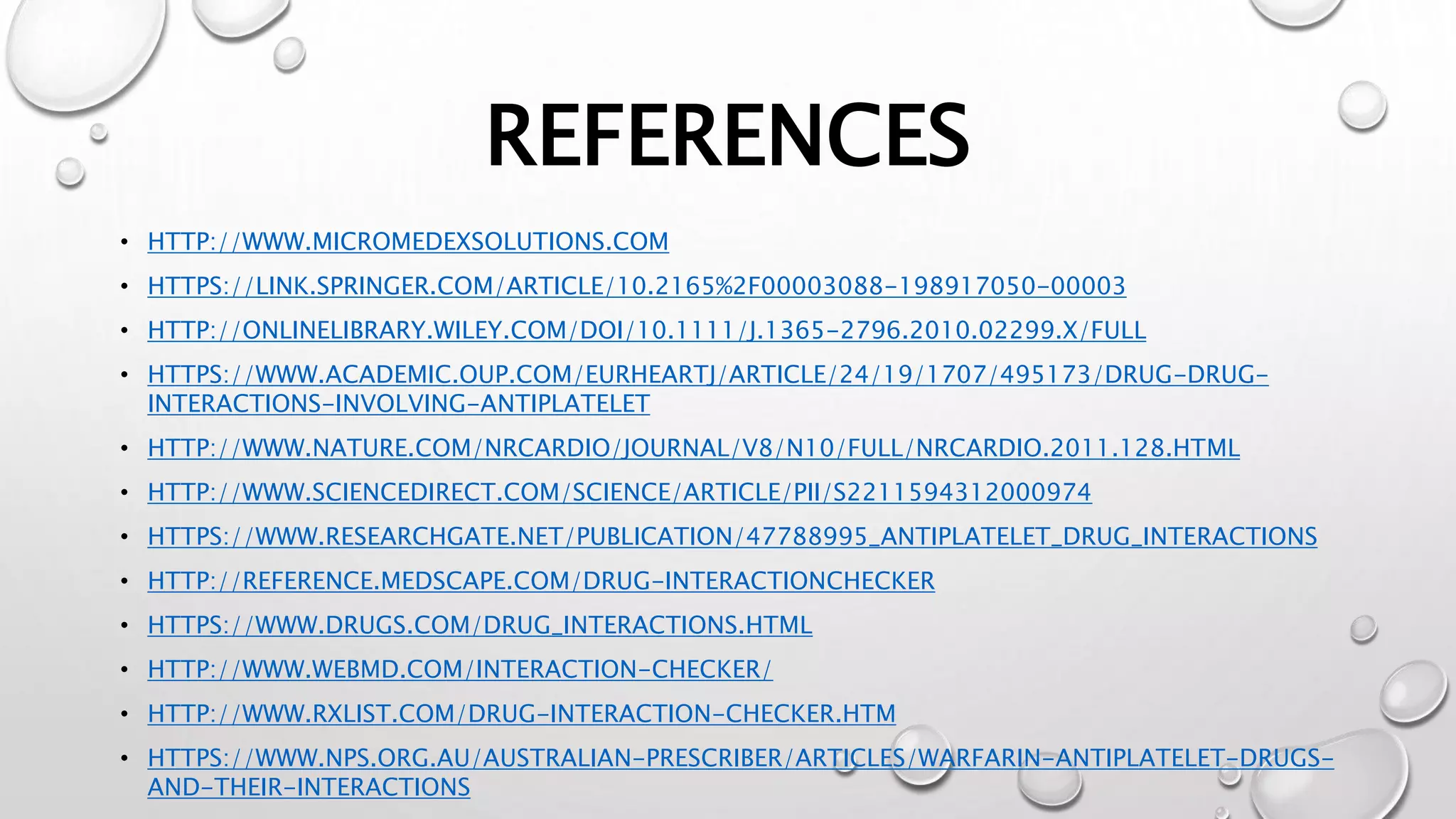 Drug Interactions of Glycoprotein IIB/IIIA inhibitors | PPTX