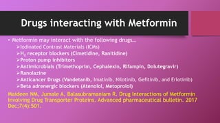 Drug interactions of Metformin | PPT