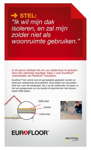 Recticel Insulation - Dé isolatiegids voor dak & zolder | PDF