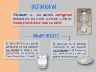 Disoluciones. Características | PDF