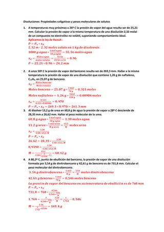 Disoluciones, propiedades coligativas | PDF