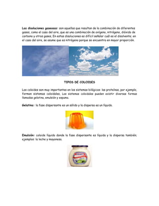Disoluciones y coloides | DOCX