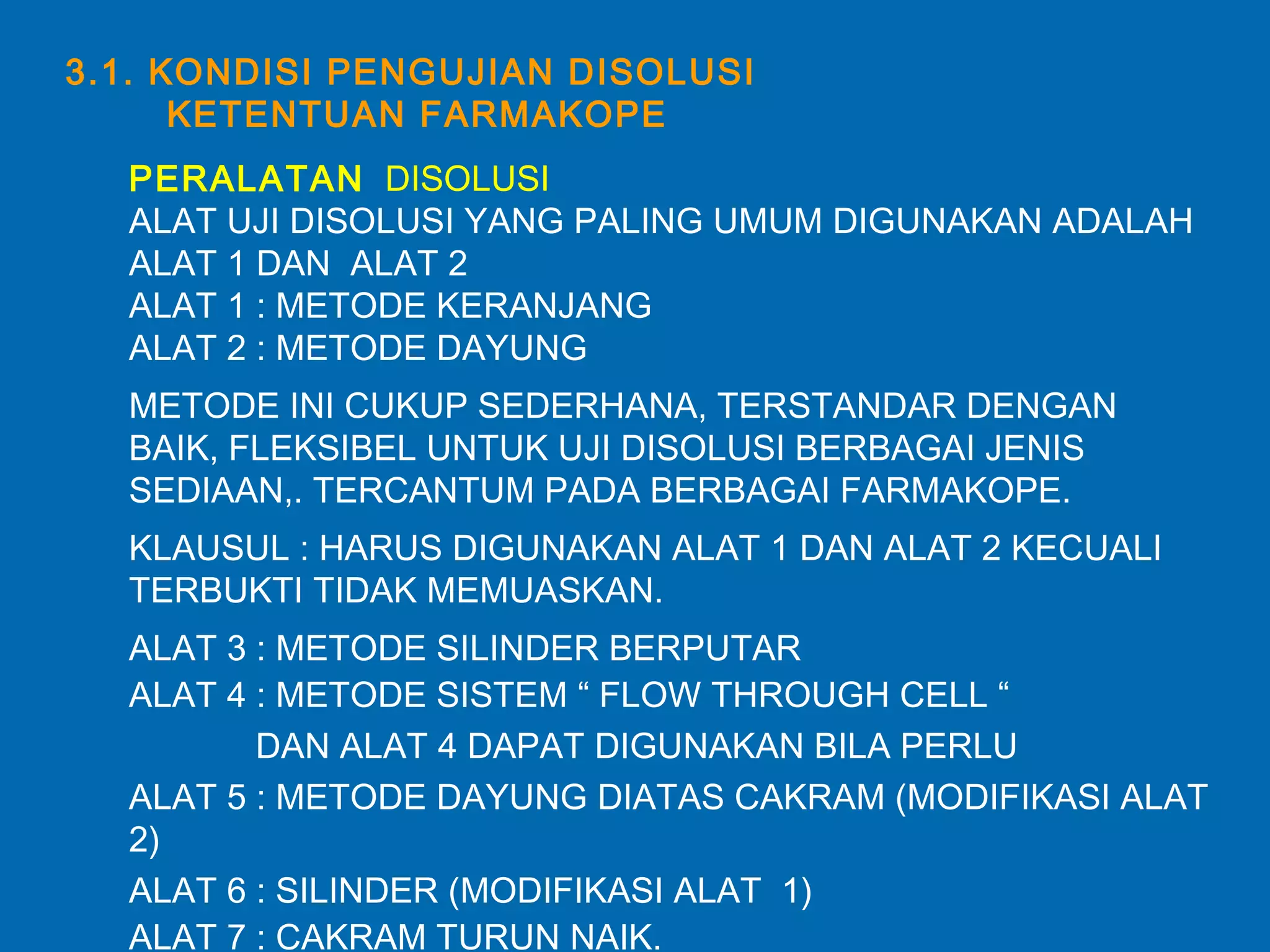 Uji Disolusi | PPT
