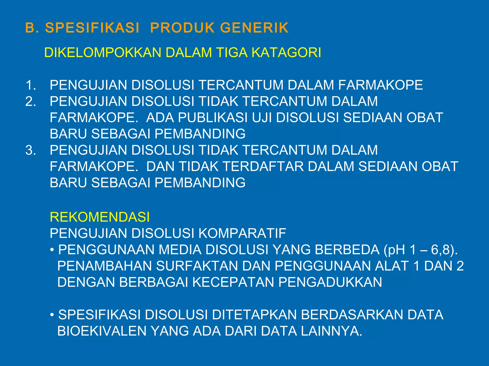 Uji Disolusi | PPT