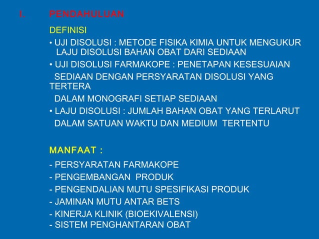 Uji Disolusi | PPT