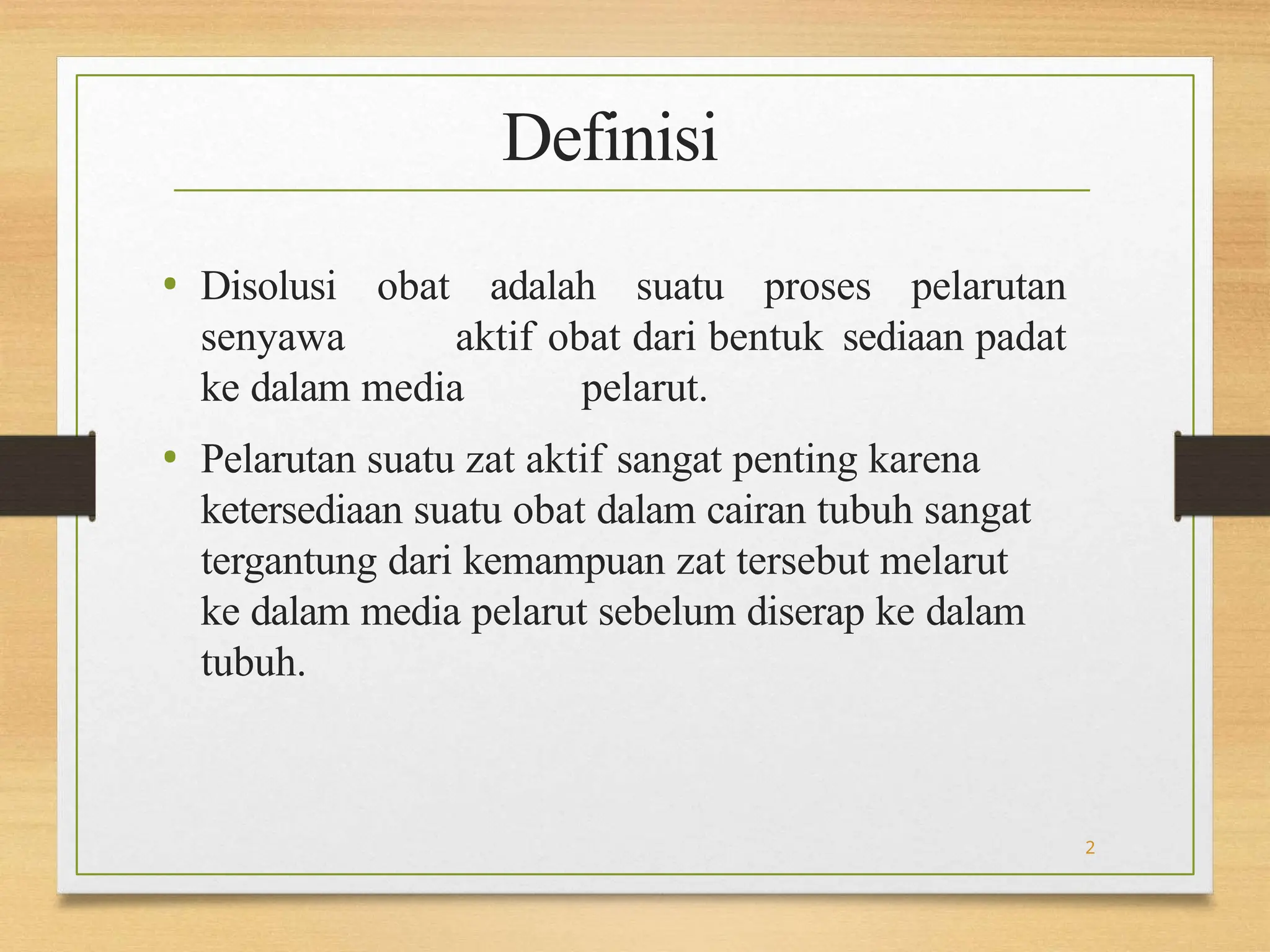 DISOLUSI OBAT UNTUK PEMBELAJARAN FARMASI FISIKA | PPTX