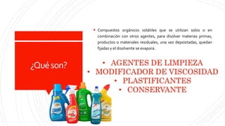 DISOLVENTES ORGANICOS. FARMACOLOGIA BASICA. | PPTX
