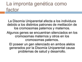 Disomía uniparental | PPTX