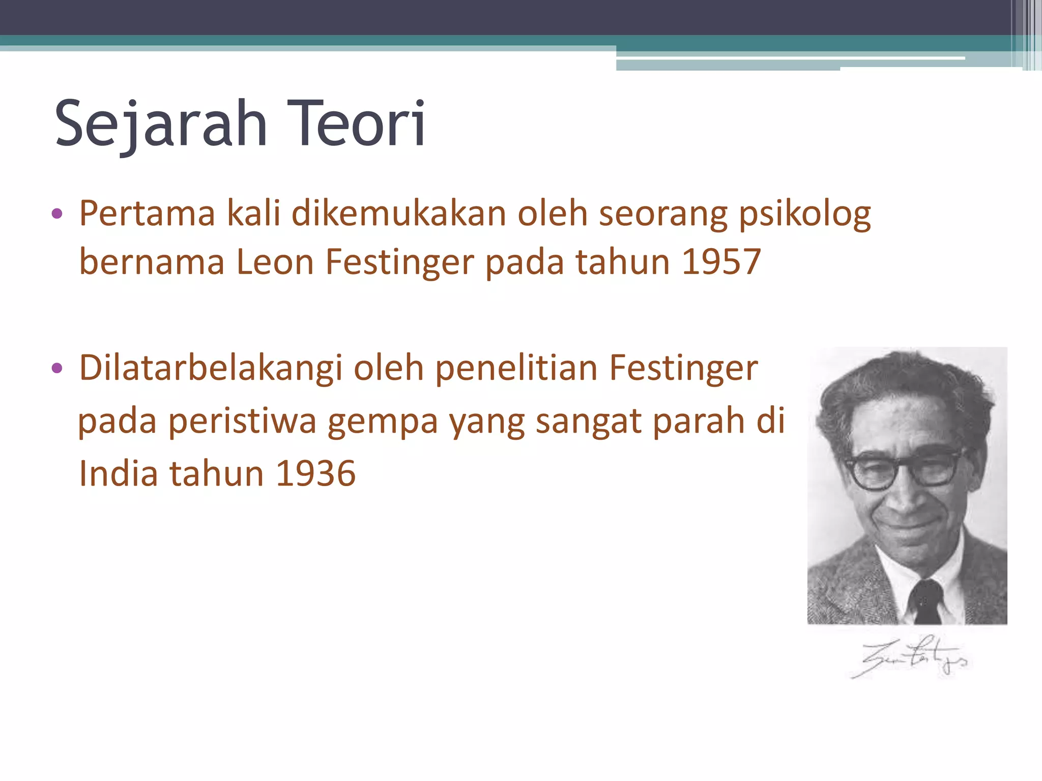 Teori Disonansi kognitif | PPTX